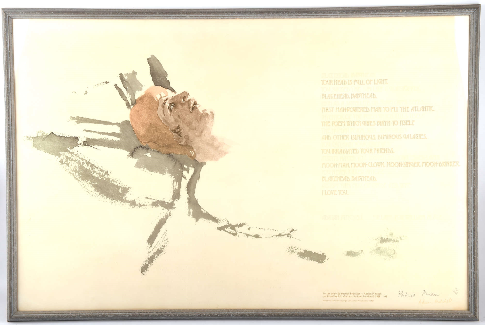 Patrick Procktor | Poster Poem with Adrian Mitchell | MutualArt