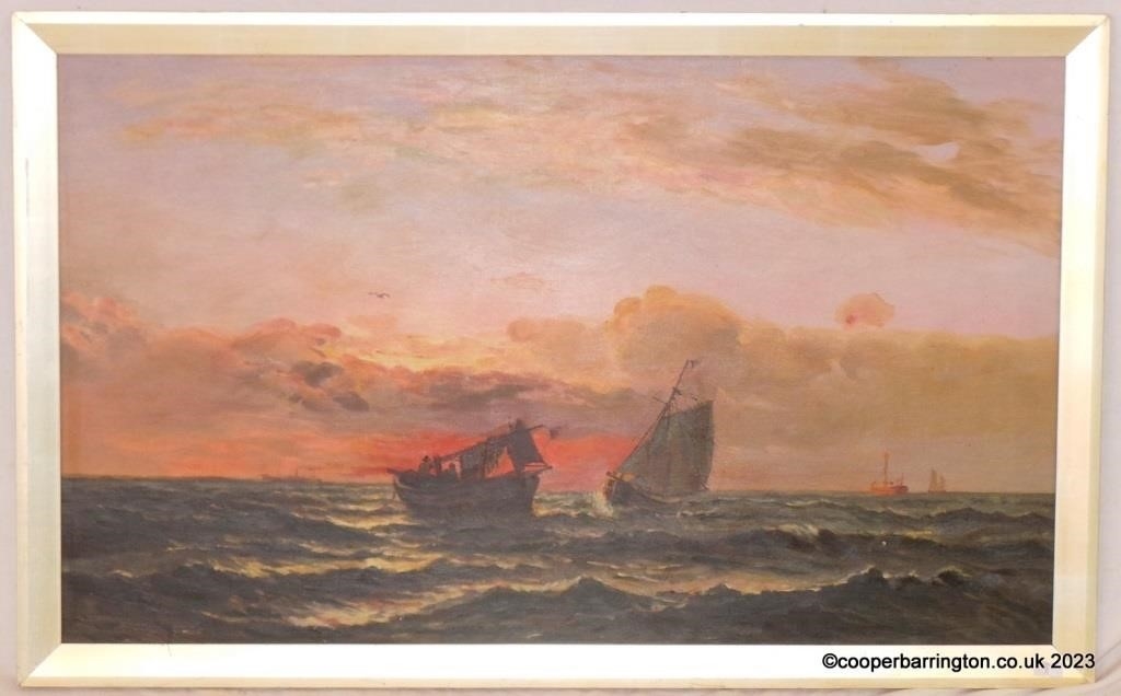 Albert Goodwin | Albert Goodwin Oil Painting Coming to the Rescue ...