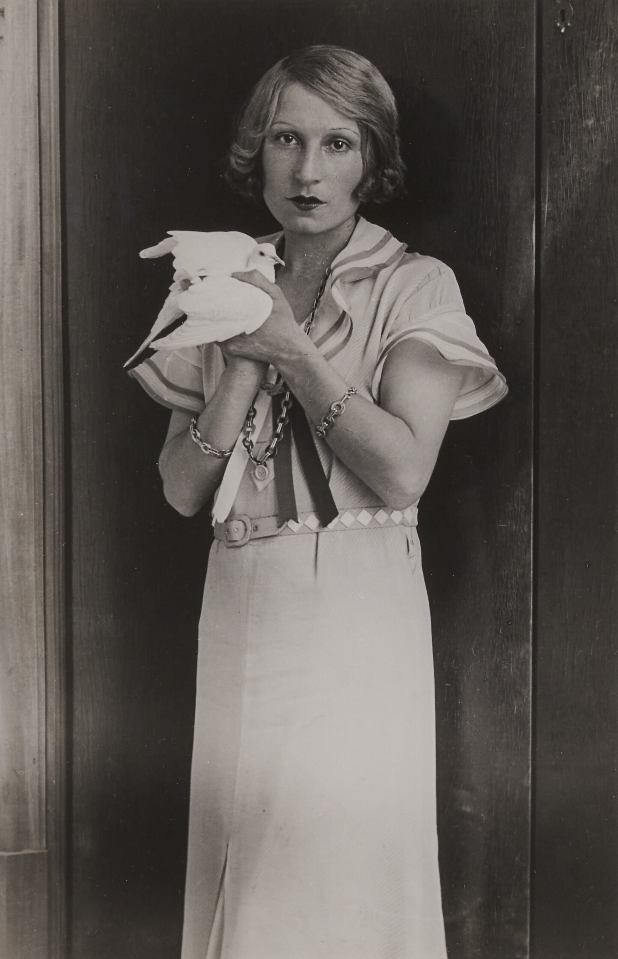 André Kertész | Portrait of Woman and Bird (Circa 1927) | MutualArt