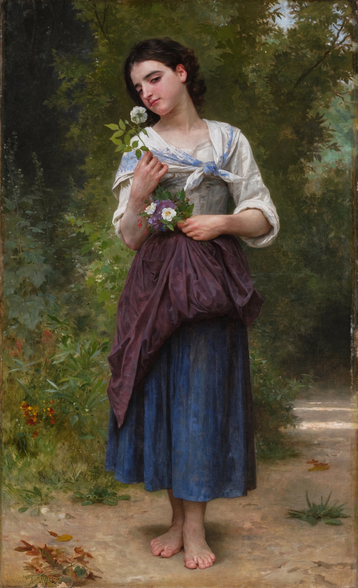 William Adolphe Bouguereau | Study for a Smiling Girl | MutualArt