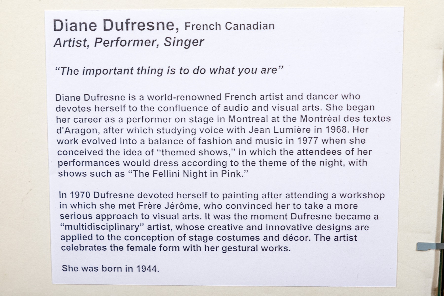 Diane Dufresne | The Dancer | MutualArt