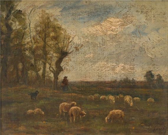 Albert Charpin | Albert CHARPIN (1842-1924) Shepherd and his... - Lot ...