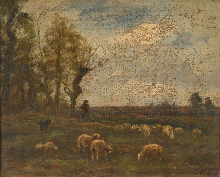 Albert Charpin | Albert CHARPIN (1842-1924) Shepherd and his... - Lot ...