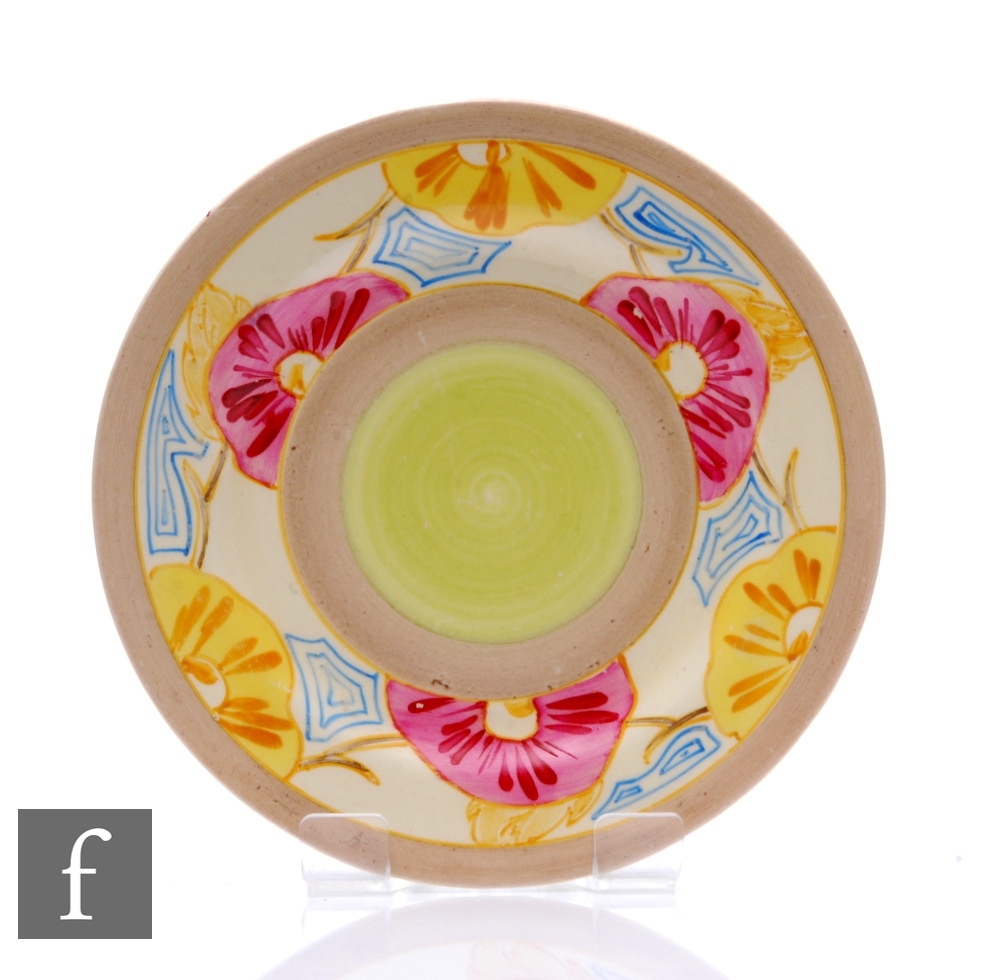 Clarice Cliff | A Clarice Cliff circular side plate hand painted in the ...