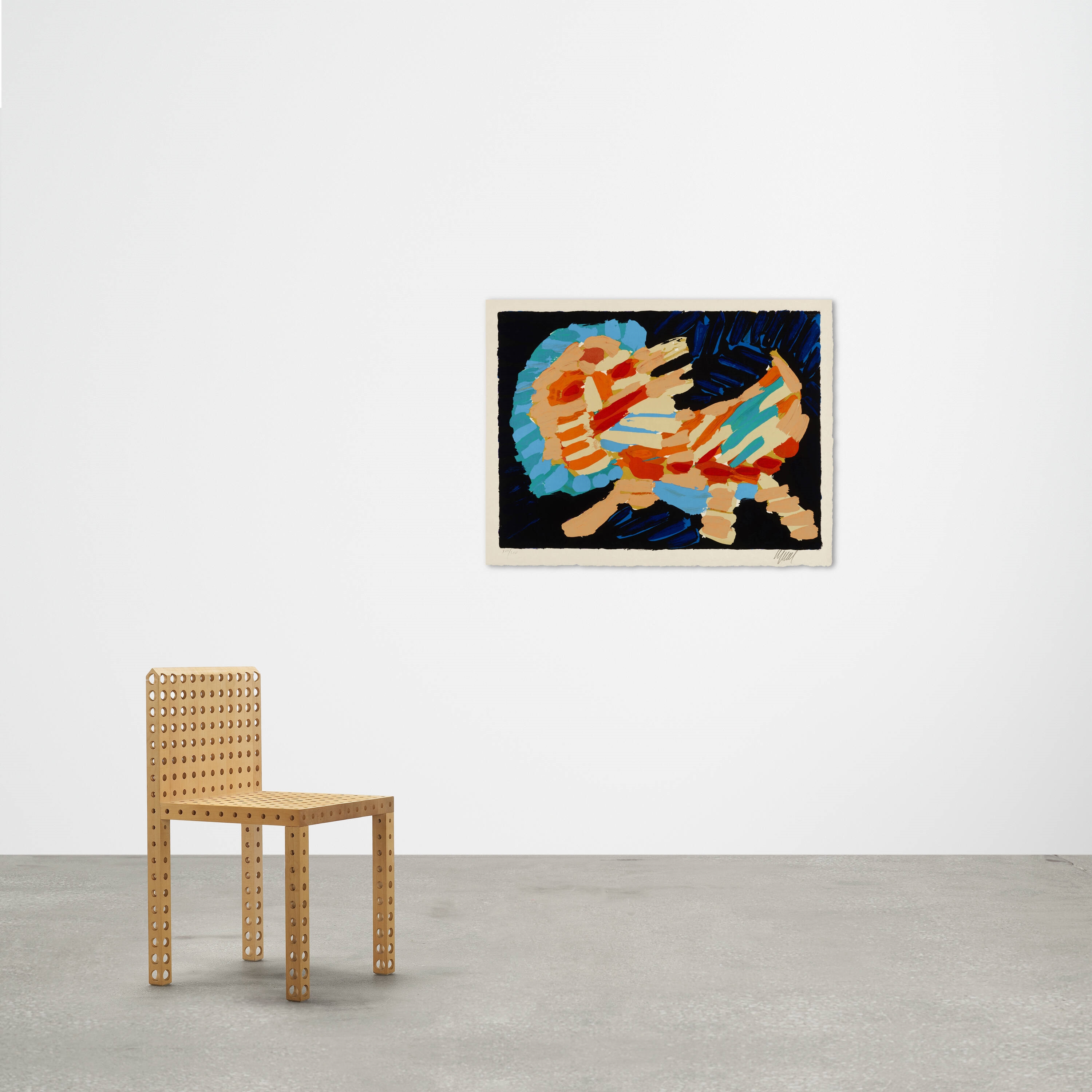 Karel Appel | Frightened Cat (from the Cats portfolio) (1978) | MutualArt