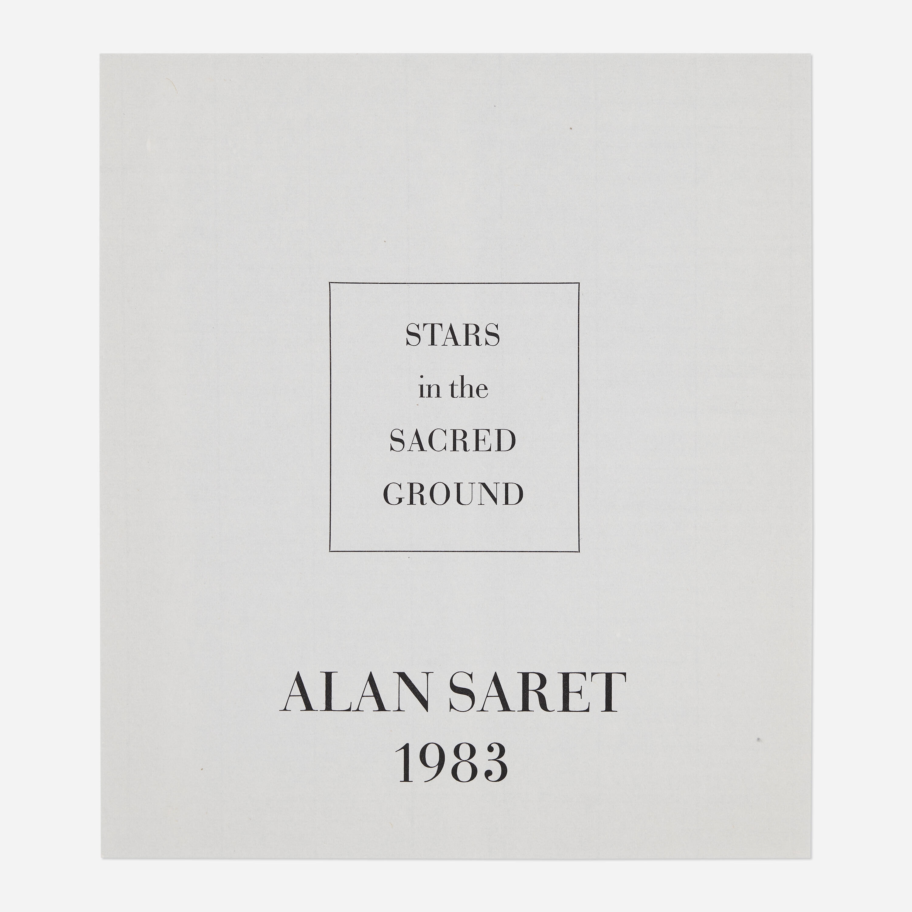 Alan Saret | Stars in the Sacred Ground (1983) | MutualArt