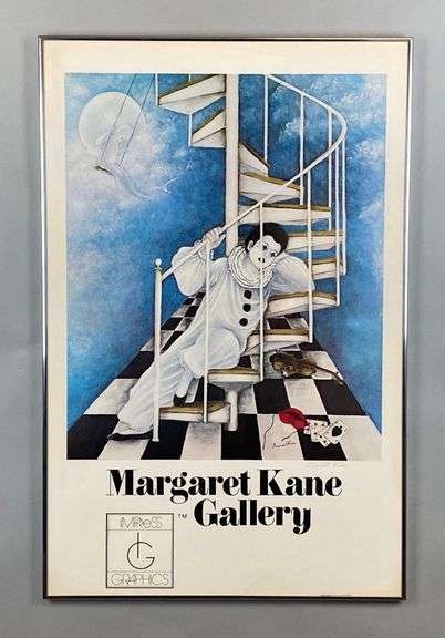 Margaret Kane | Margaret Kane Gallery Clown on Staircase Poster Print | MutualArt