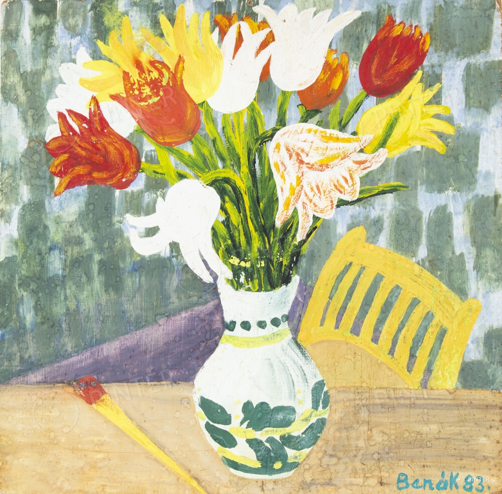 János Benák | Still Life With Tulip (1983) (1983) | MutualArt