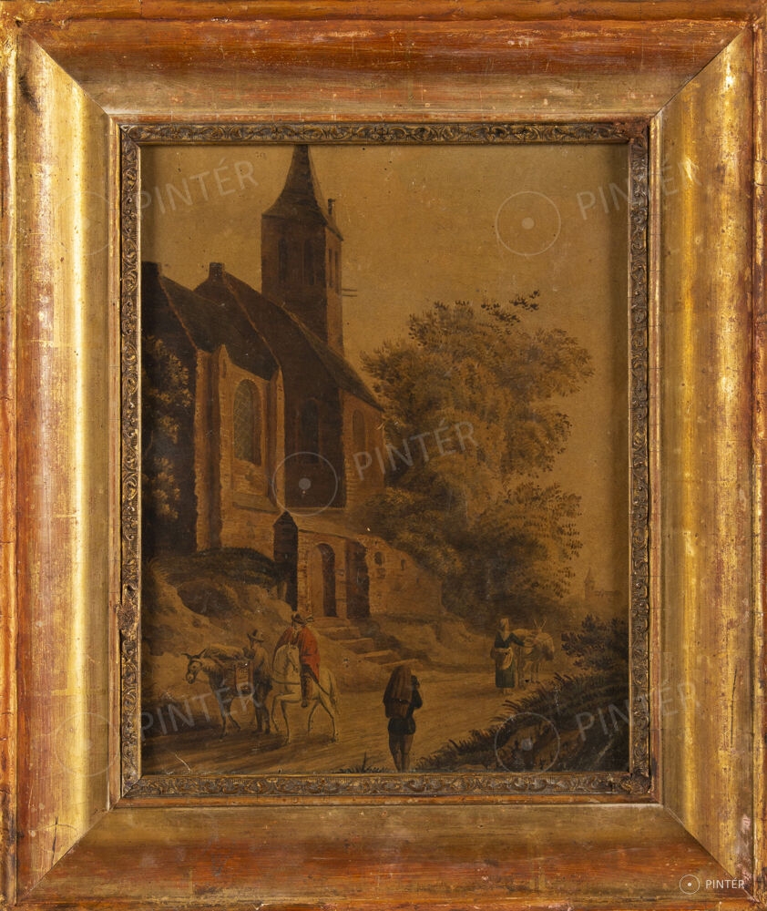 Jacob Philippe Hackert | Wandering Scene with Church | MutualArt