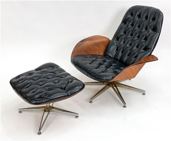 George Mulhauser | GEORGE MULHAUSER MR. CHAIR & OTTOMAN (1960) | MutualArt