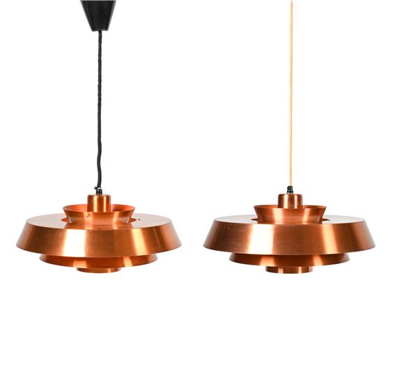 Jo Hammerborg | PAIR OF JO HAMMERBORG COPPERTONE NOVA PENDANTS | MutualArt
