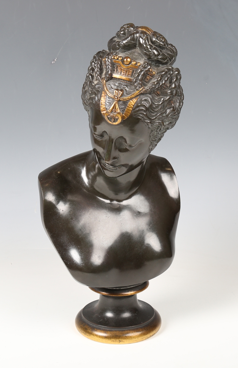Jean Goujon | a late 19th century French brass and gilt patinated cast ...