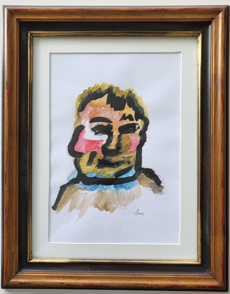 Hugo Claus | Originele aquarel | MutualArt