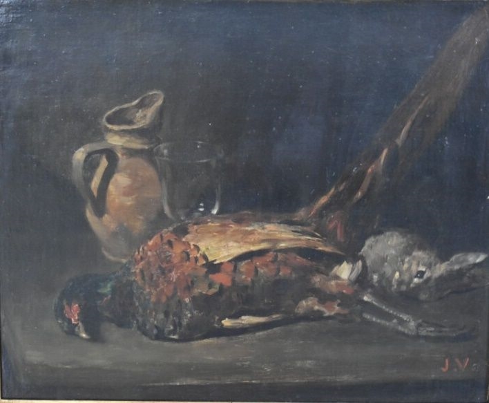 Jules Jacques Veyrassat | Still life with a pheasant | MutualArt