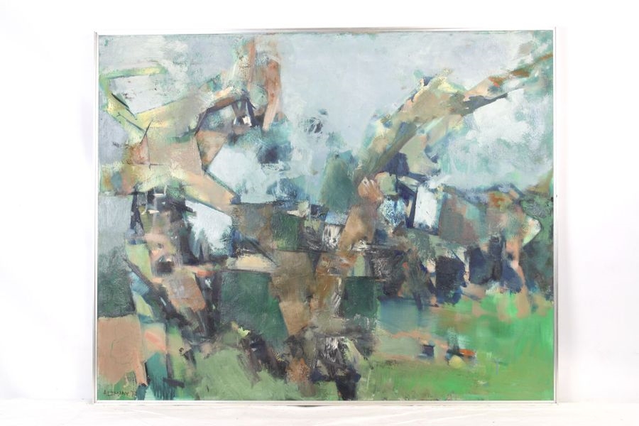 Gérard Altmann | Abstract composition evoking a landscape (1977 ...