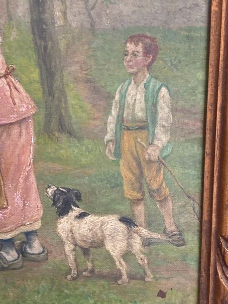 Eugène Chaperon | Eugène CHAPERON (1857-1938) Le départ. Oil... - Lot ...