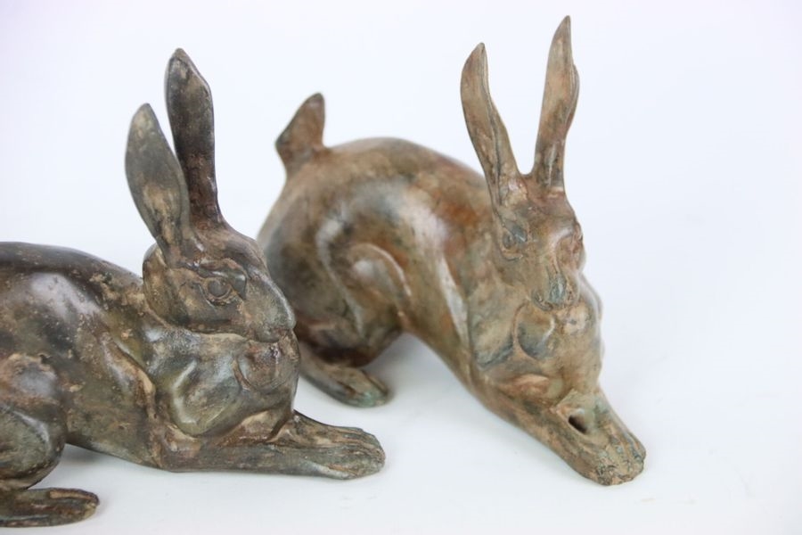 Pierre Chenet | Reclining rabbits | MutualArt