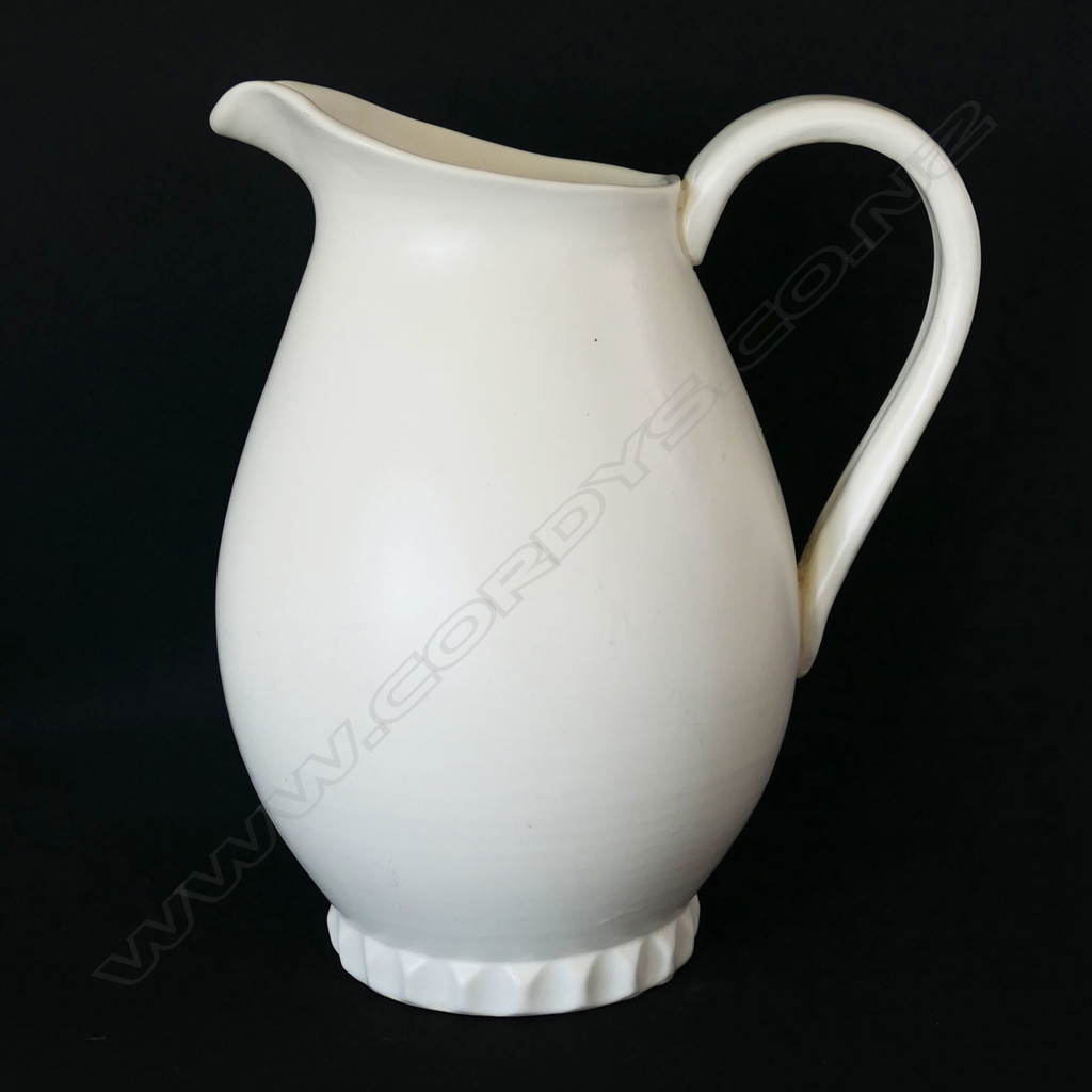 Crown Lynn | A rare hand potted white Crown Lynn jug | MutualArt