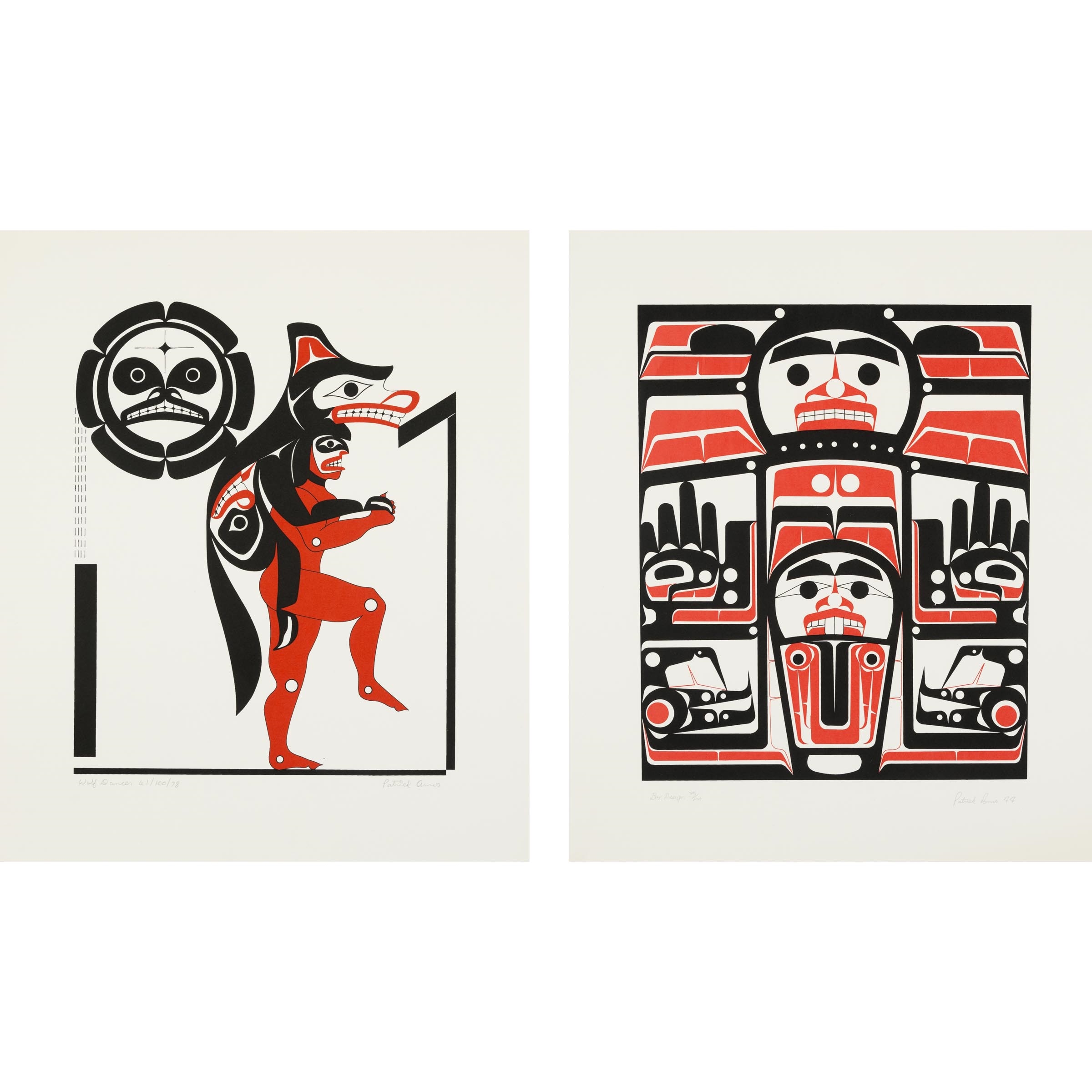 Patrick Amos | BOX DESIGN, 1977; WOLF DANCER, 1978 (1977) | MutualArt