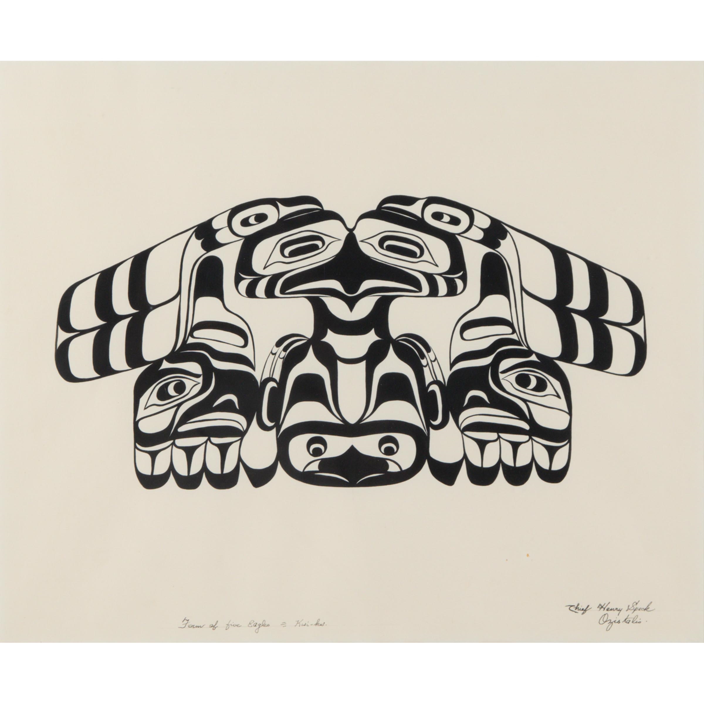 Henry Speck | TOTEM OF FIVE EAGLES | MutualArt