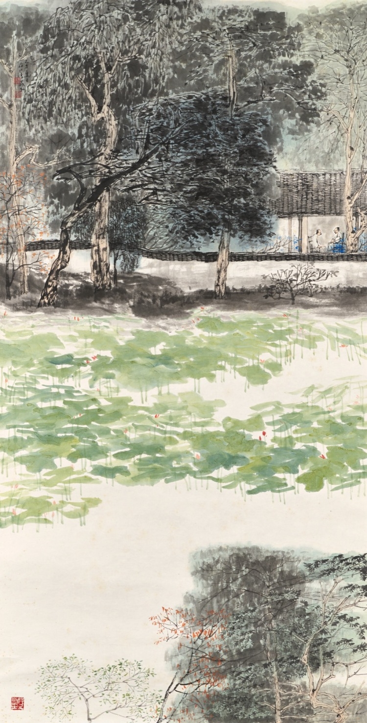 Li Yihong | Water and Pavilion in Summer (1981) | MutualArt