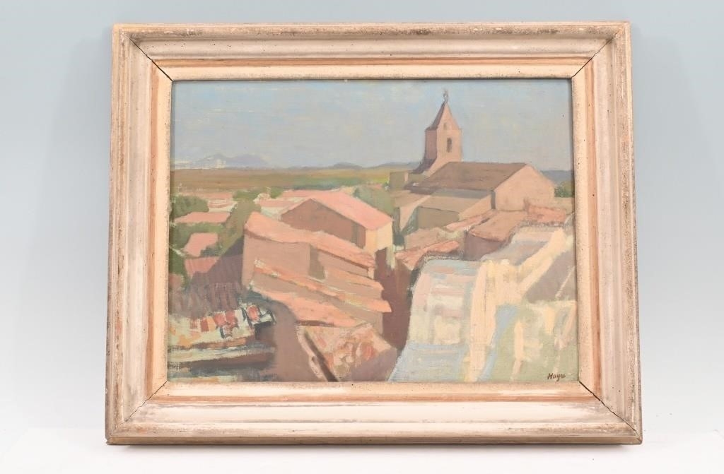 Colin Hayes | COLIN HAYES PAINTING ''ROOFTOPS IN ARLES'' | MutualArt