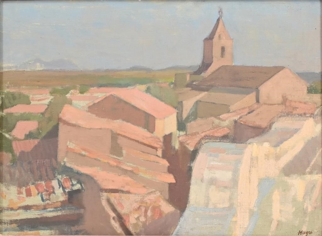 Colin Hayes | COLIN HAYES PAINTING ''ROOFTOPS IN ARLES'' | MutualArt