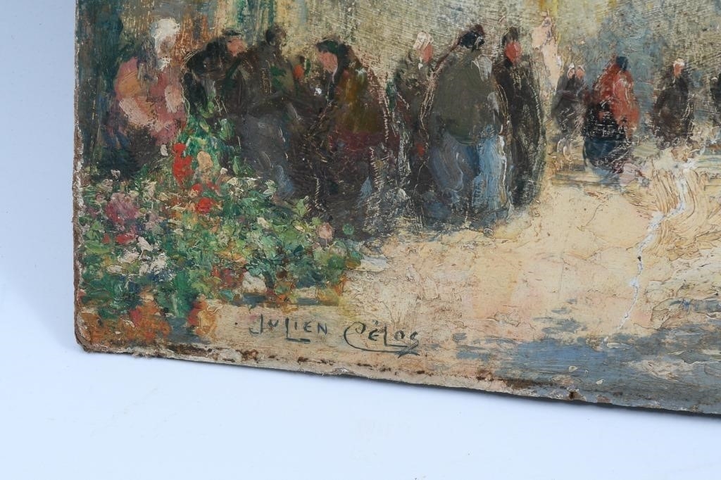 Julien Celos | JULIEN CELOS EUROPEAN CITY STREET SCENE PAINTING | MutualArt