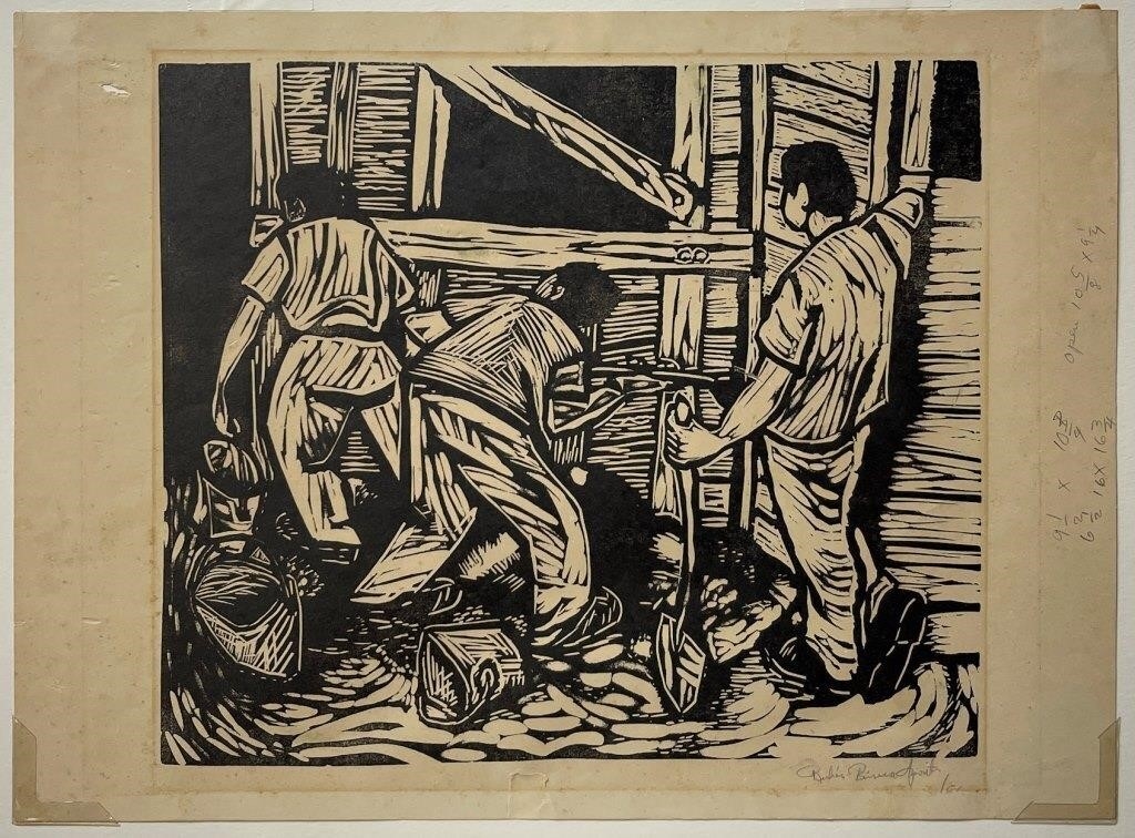 Rubén Rivera Aponte | RUBEN APONTE LINOCUT PUERTO RICO | MutualArt