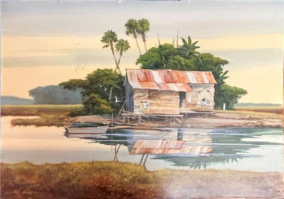 Neil Adamson | NEIL ADAMSON MIXED MEDIA FLORIDA BACKWATER PAINTIN ...