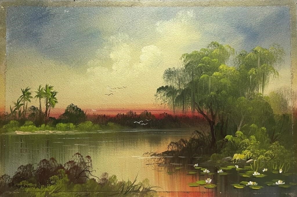 Alexander Baranowski | ALEXANDER BARANOWSKI LILY PADS PAINTING | MutualArt