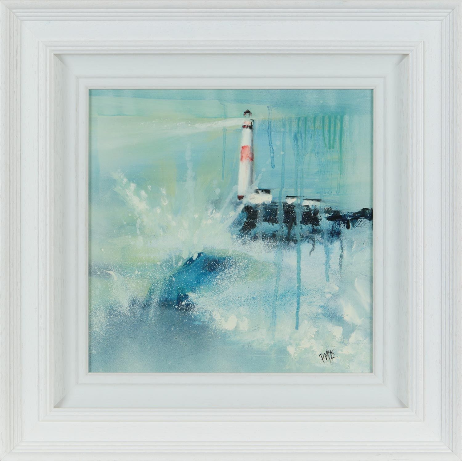 Paula McKinney | WAVE WASHED LIGHTHOUSE | MutualArt