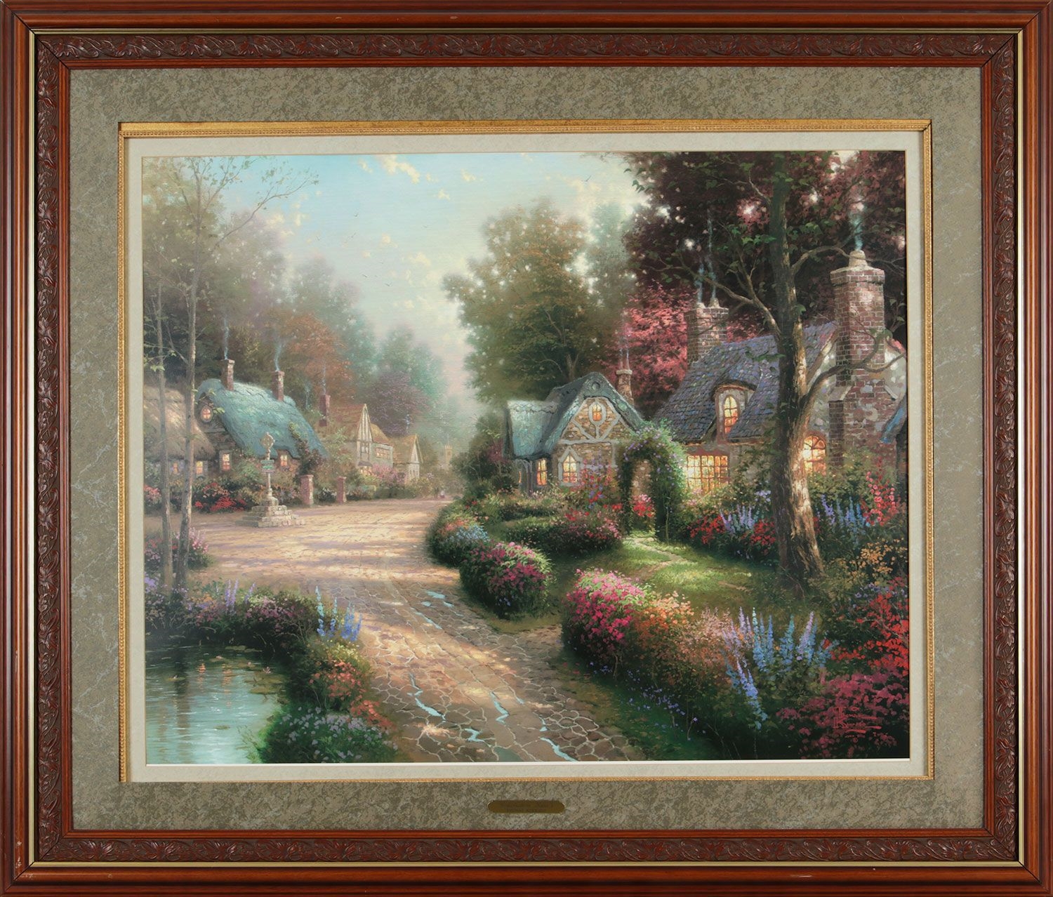 Thomas Kinkade | COBBLESTONE LANE I | MutualArt