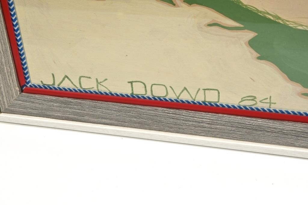 Jack Dowd | JACK DOWD SAILBOATS ON THE BEACH PAINTING | MutualArt