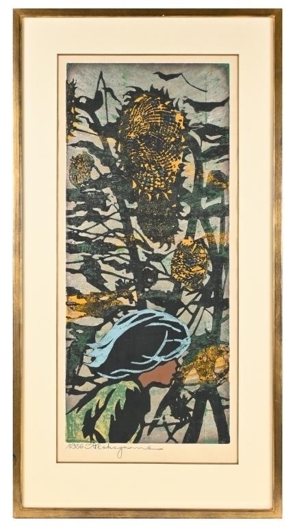 Tadashi Nakayama | LARGE TADASHI NAKAYAMA JAPANESE WOODBLOCK PRINT ...