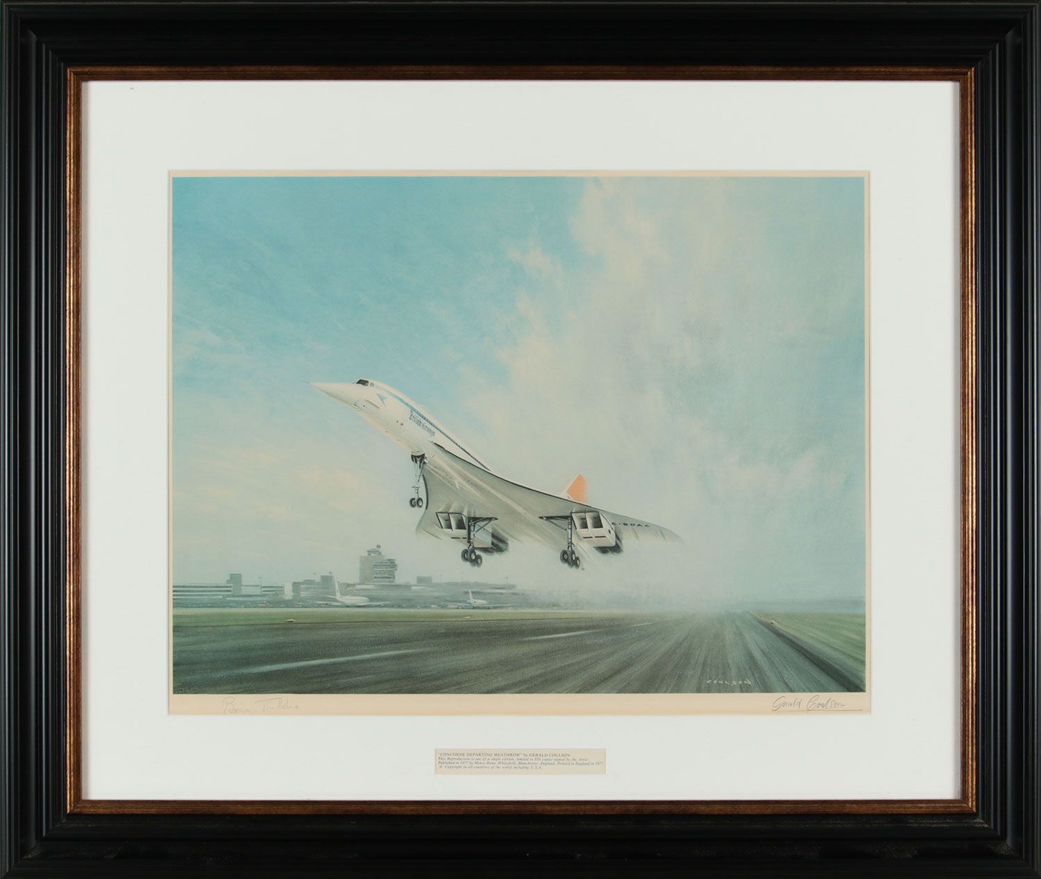 Gerald Coulson | CONCORDE DEPARTING HEATHROW (1977) | MutualArt