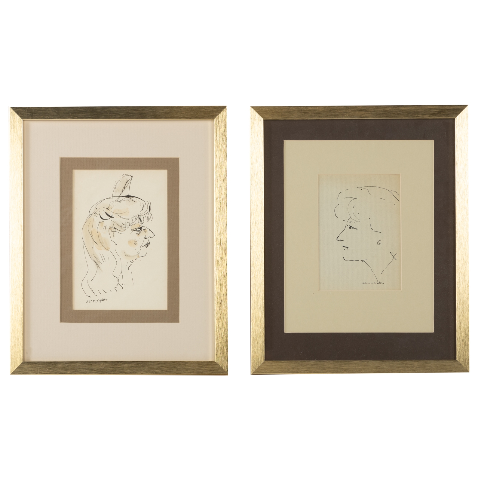 Aaron Sopher | Two Profiles of Women (1905) | MutualArt