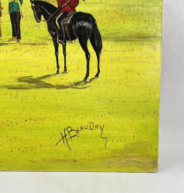 Henry Beaudry | Henry Beaudry Canadian First Nation Oil Painting (1941 ...