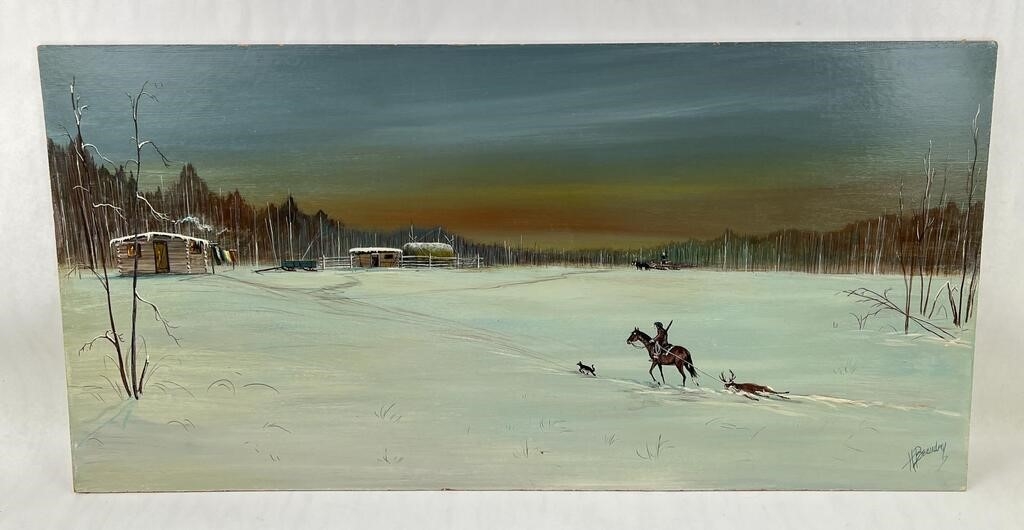Henry Beaudry | Henry Beaudry Canadian First Nation Oil Painting (1941 ...