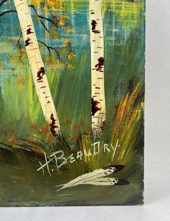 Henry Beaudry | Henry Beaudry Canadian First Nation Oil Painting (1941 ...