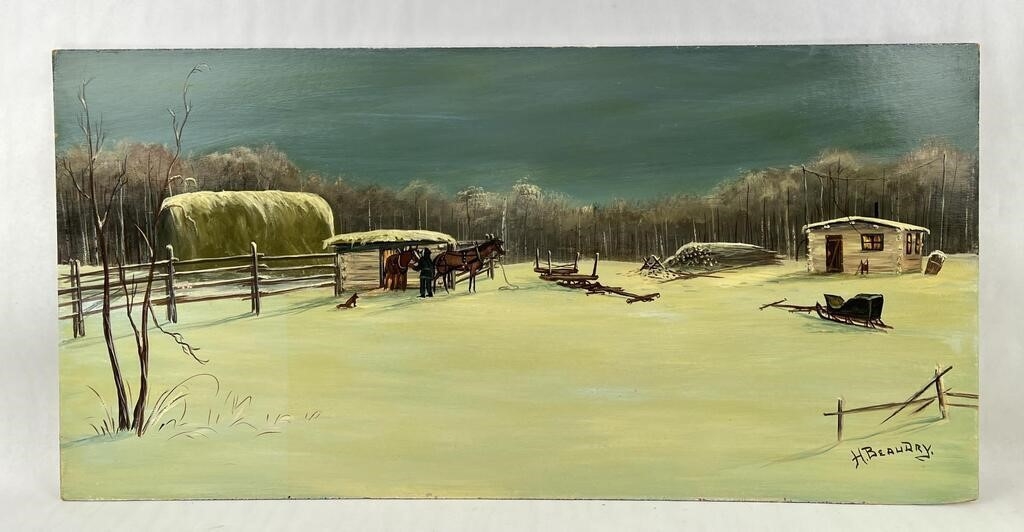 Henry Beaudry | Henry Beaudry Canadian First Nation Oil Painting (1941 ...