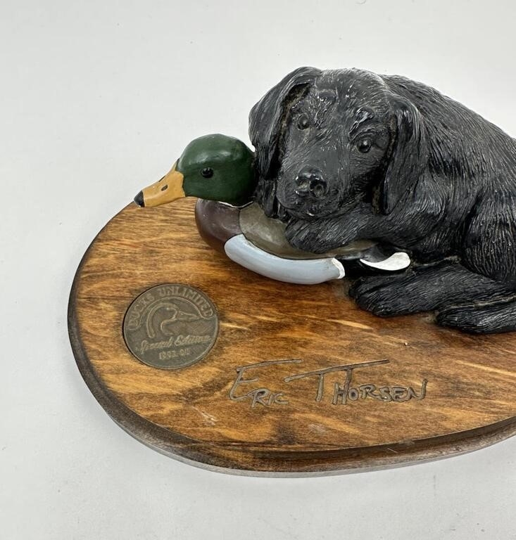 Eric Thorsen | Eric Thorsen Black Lab Figurine Ducks Unlimited | MutualArt
