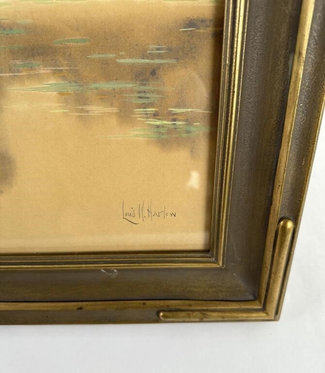 Louis Kinney Harlow | Louis Harlow Watercolor Painting (1913) | MutualArt