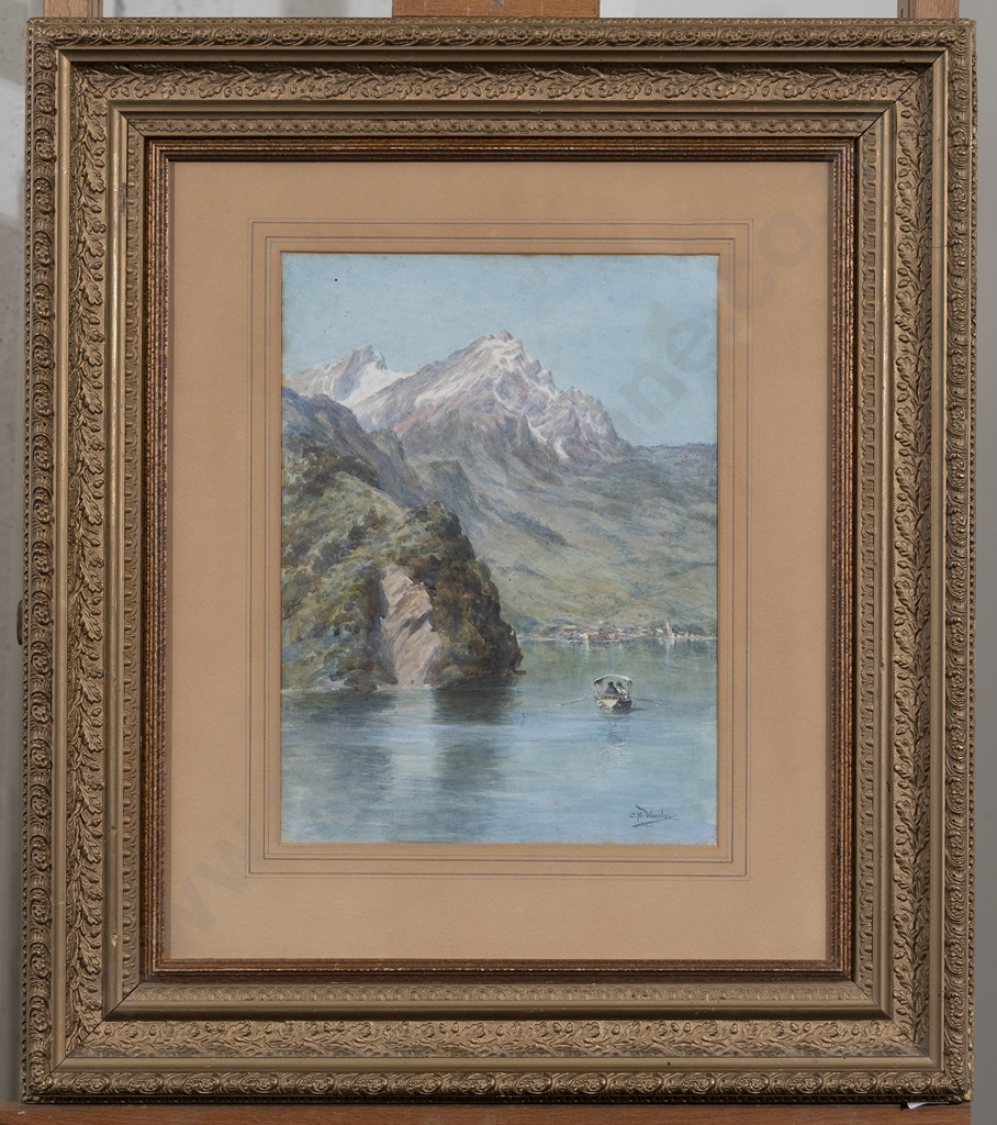 Charles Nathaniel Worsley | Mount Palatus Lake Lucerne (1862) | MutualArt