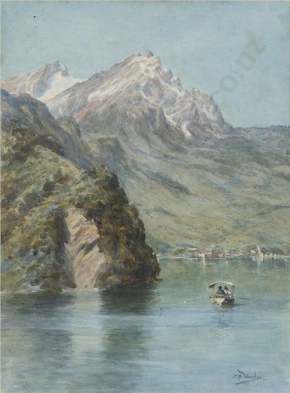 Charles Nathaniel Worsley | Mount Palatus Lake Lucerne (1862) | MutualArt
