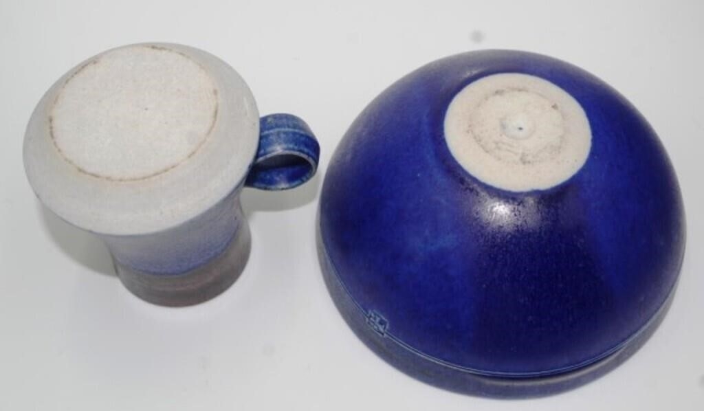 Derek Smith | Mid Century Derek Smith studio pottery bowl & mug | MutualArt