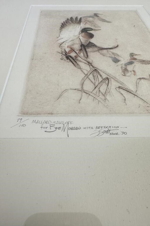 Sandy Scott | Sandy Scott Etching Mallard Take Off | MutualArt
