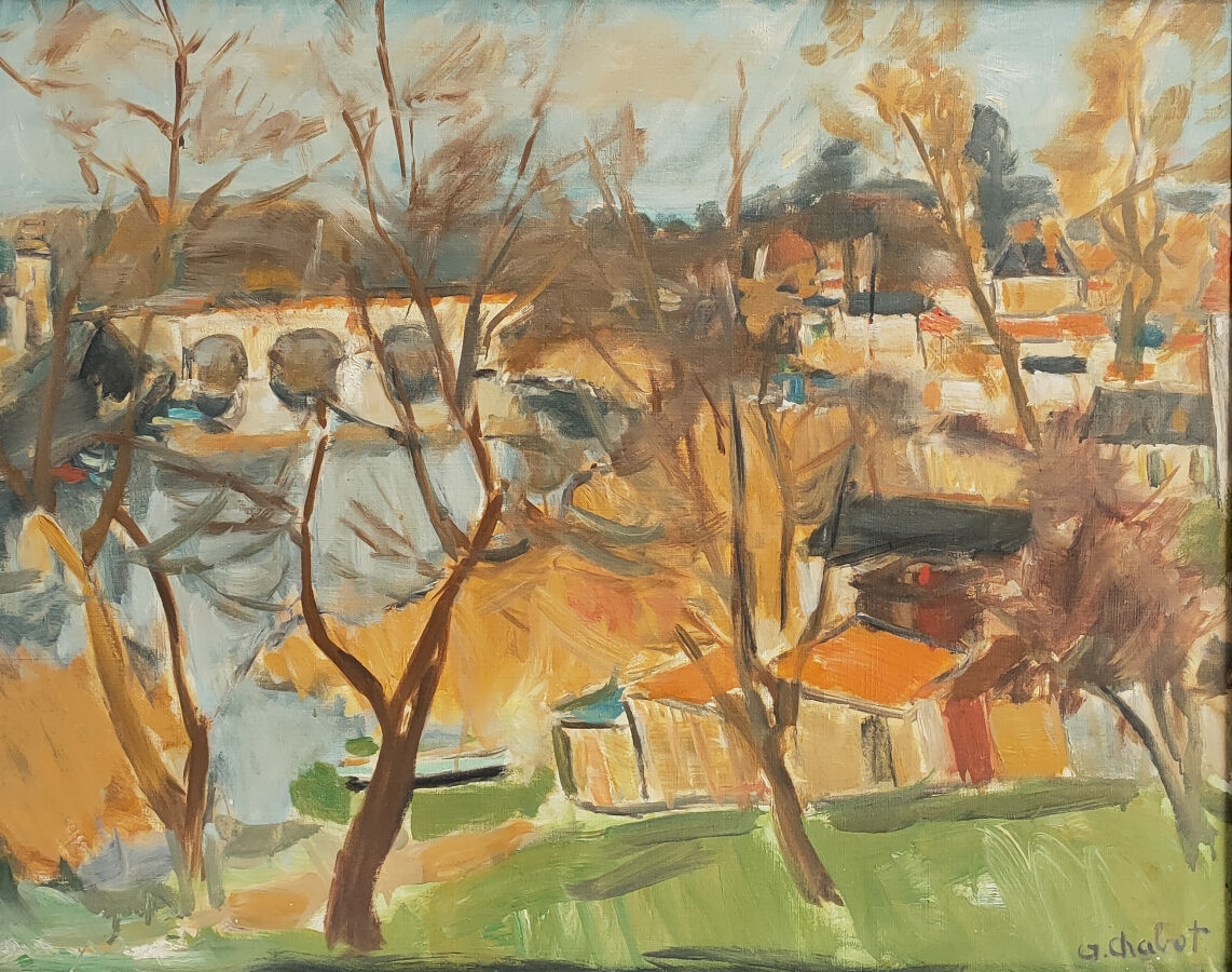 Jean Chabot | Paysage au pont | MutualArt
