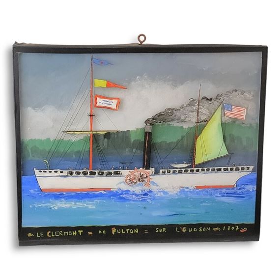 Jules Paressant | Le Clermont de Fulton sur l'Hudson Diorama en et bois ...