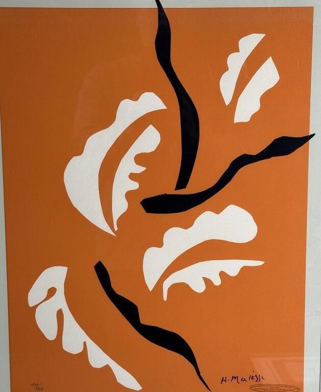 Henri Matisse | 70'S MATISSE ABSTRACT LITHOGRAPH 671/975 | MutualArt